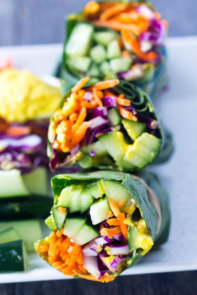 Really Easy Meal Prep Detox Collard Greens Wraps - Paleo, Vegan