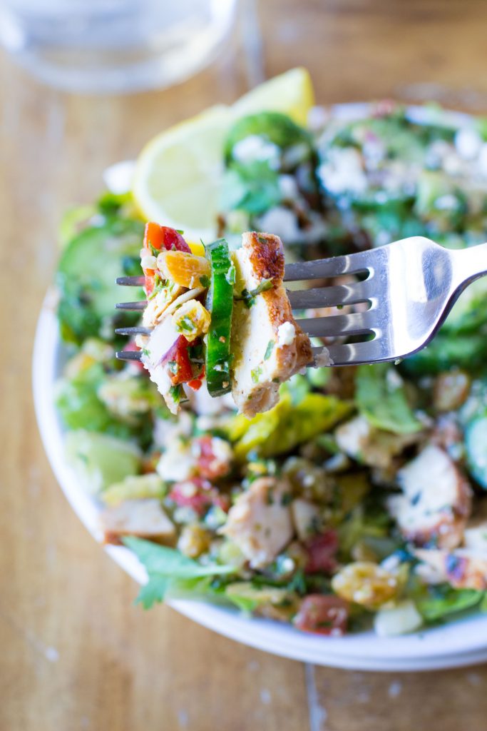 Chicken Shawarma Mediterranean Salad (Pita Jungle Copycat)