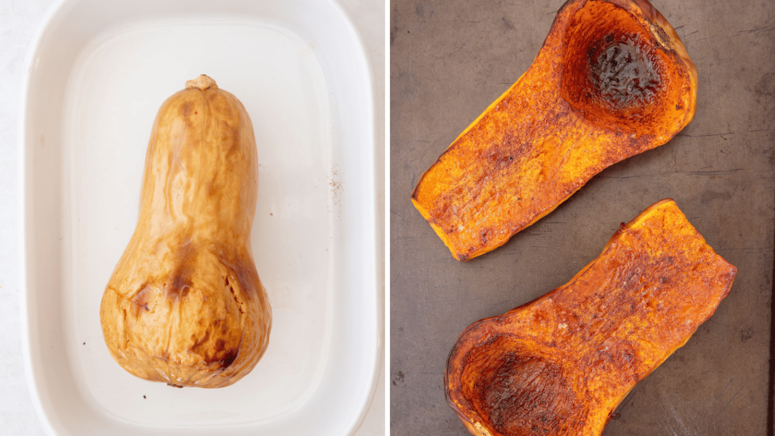 Roasted Butternut Squash Whole & Halves - Hungry Hobby
